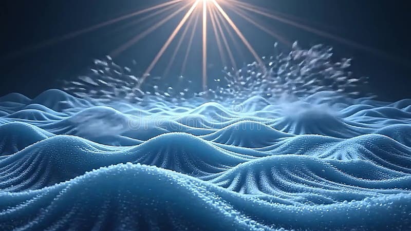 Starburst Soft Wave Pattern Flows through Light Beams As Generative AI ...