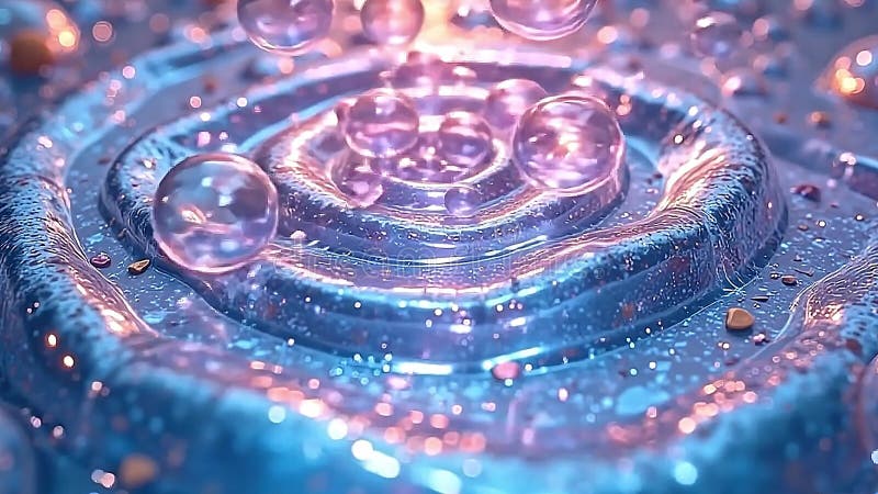 Starburst Soft Wave Pattern Glows through Bubbles Rising and Generative AI Stock Video - Video ...