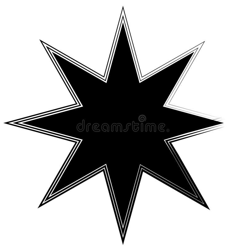 Starburst, Sunburst Star Shape Vector Element Stock Vector ...