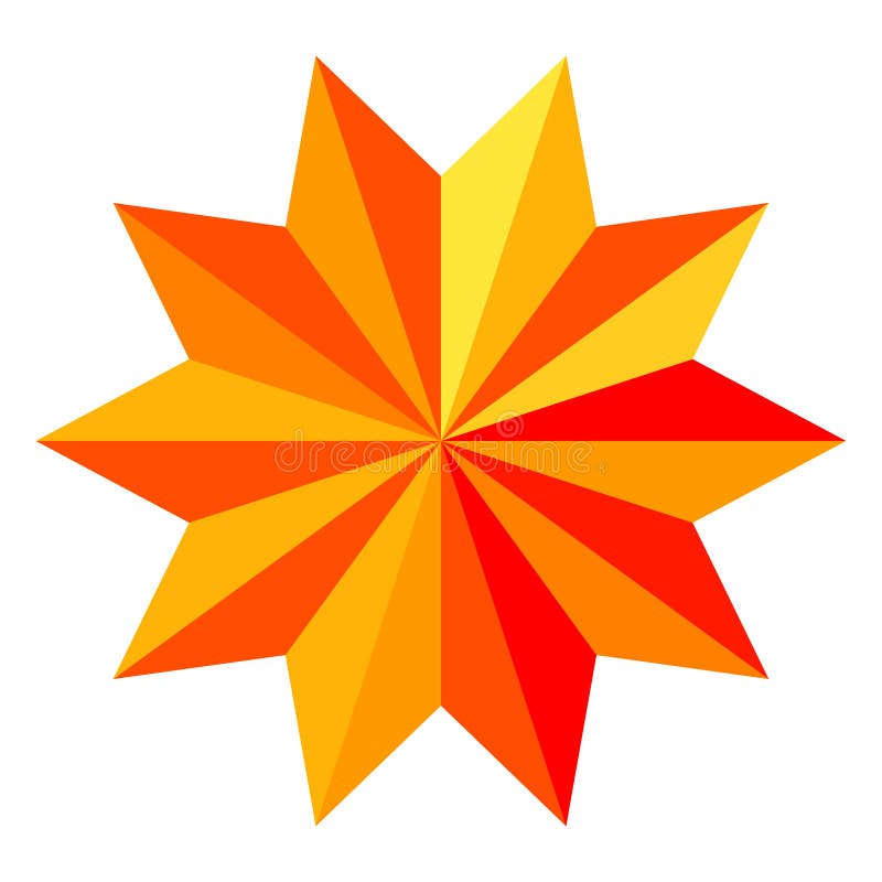 Starburst, Sunburst Star Shape Vector Element Stock Vector ...