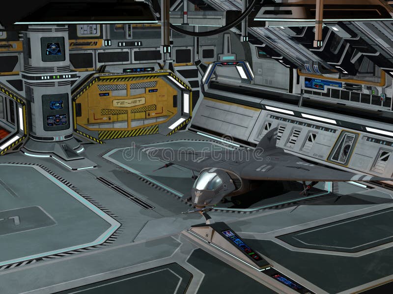 Starcarrier inside stock illustration. Illustration of future - 43475093