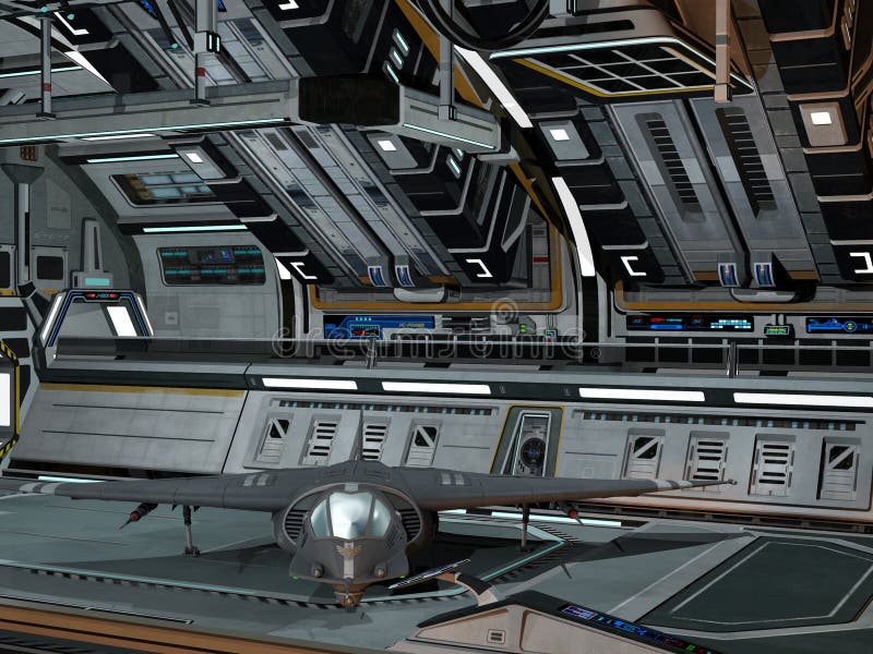 Starcarrier inside stock illustration. Illustration of design - 43475095