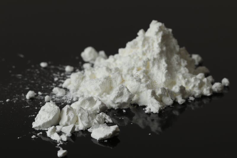 Starch on a Black Background. Stock Image - Image of cornstarch, water ...