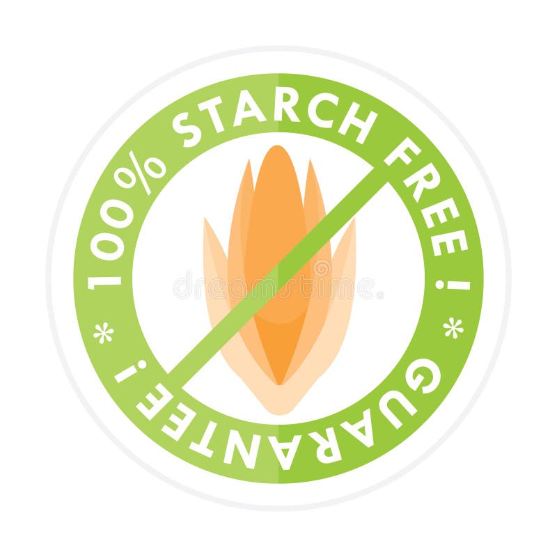 Starch Free Label. Vector Illustration Decorative Design Stock Vector ...