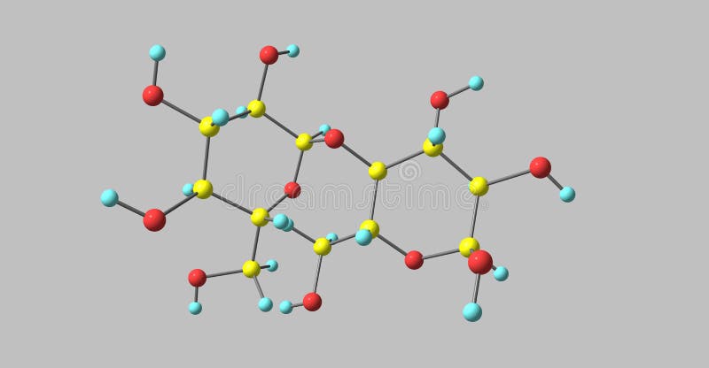 Starch Molecular Structure Isolated on Grey Stock Illustration ...