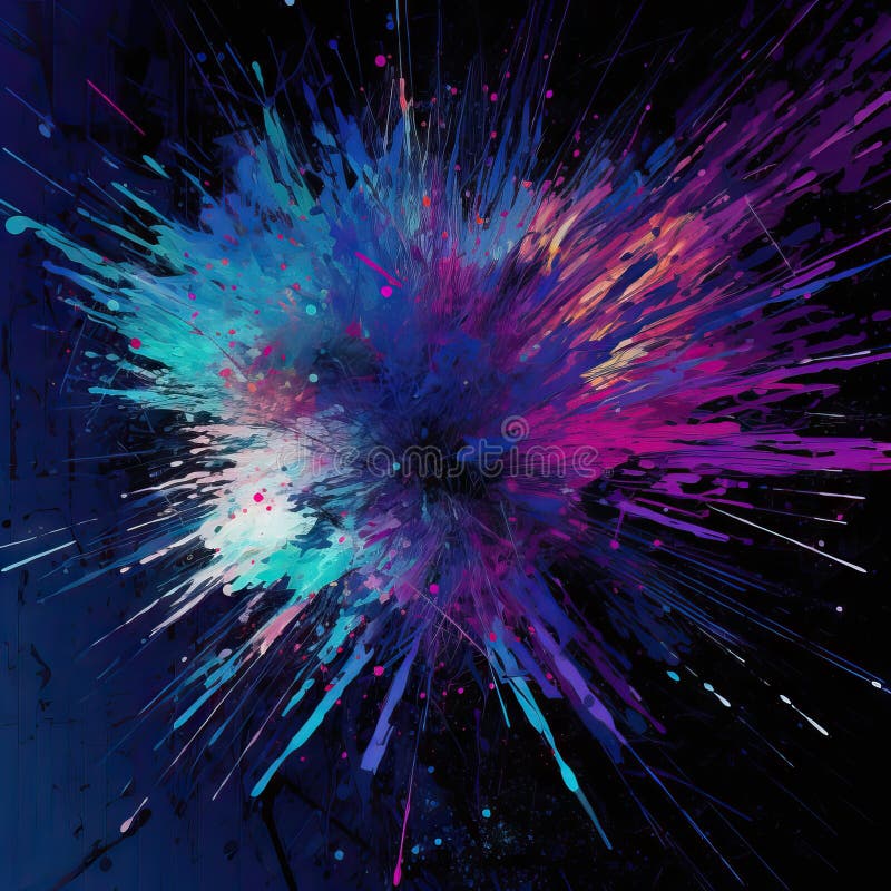 Stardust Explosion in Contemporary Era: a Vibrant Nighttime Abstract ...