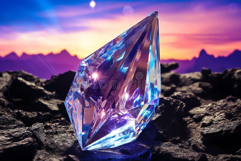 Stardust Mirror Shard Fantasy Sky Night Gazing Stock Illustration ...