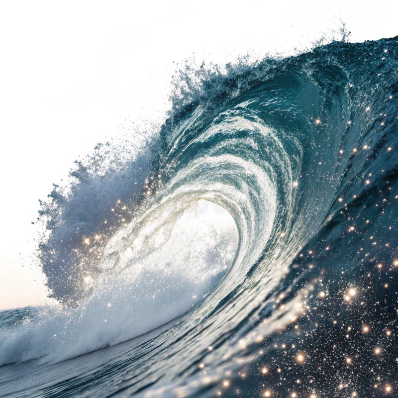 Stardust Wave Isolated on White Background Stock Illustration ...