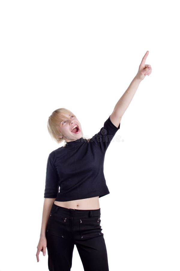 Stare stock photo. Image of pointing, face, pretty, attire - 1848892