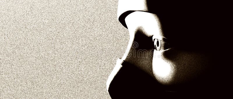 Stare from behind mask stock illustration. Illustration of cool - 145923468