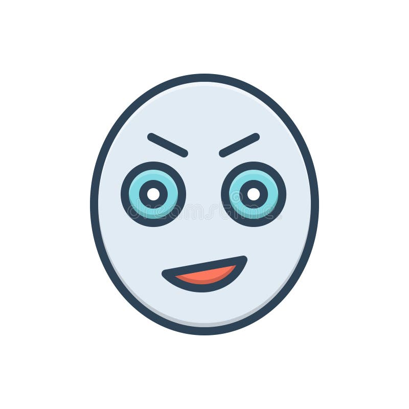 Color Illustration Icon for Stare, Emoji and Observe Stock Illustration ...