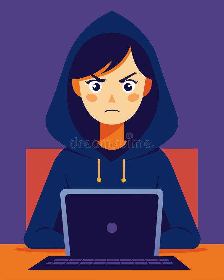 She Stared Blankly at the Computer Screen Her Mind Completely Under the ...