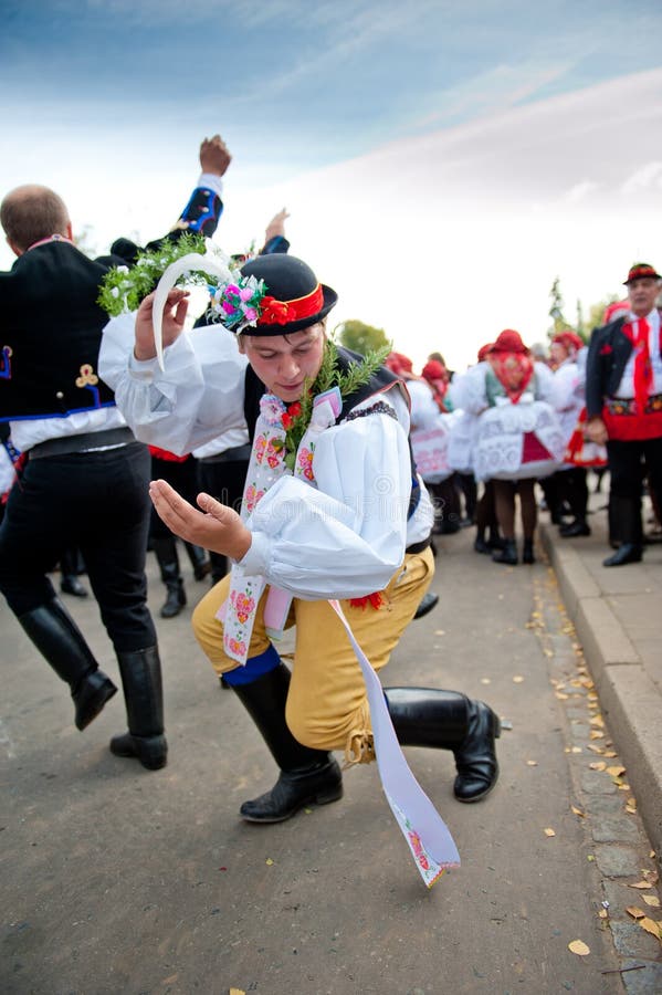 Starek dance Verbunk editorial stock image. Image of flag - 22256799