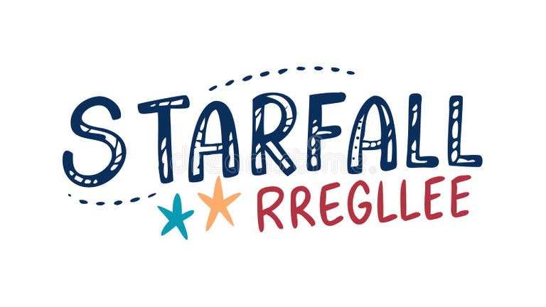 STARFALL Creative Typography with Stars, Celestial Theme, Vibrant ...