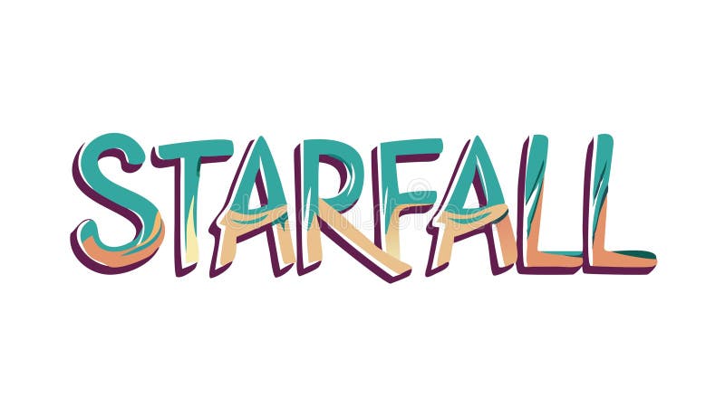 Starfall Logo with a Grungy, Textured Font Effect, Vector Design ...