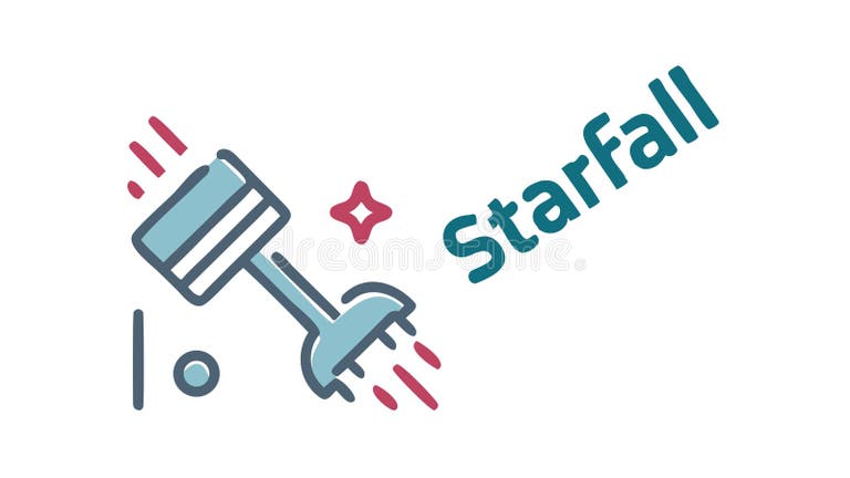Starfall Logo with Piston for Dynamic Action, Vector Design Generative ...