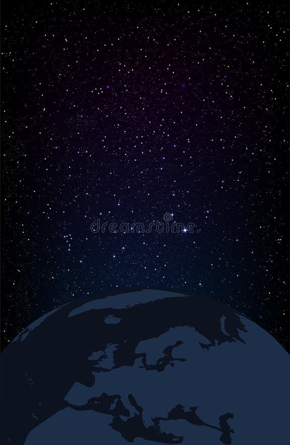 Starfield stock vector. Illustration of science, planet - 89329374