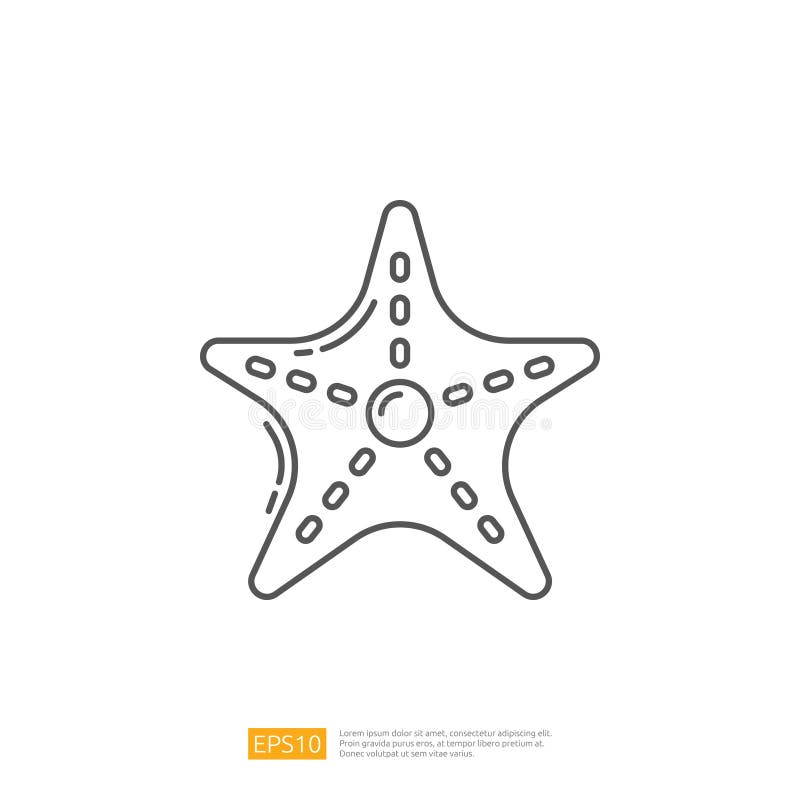 Starfish Animal Outline Vector Icon Stock Vector - Illustration of ...