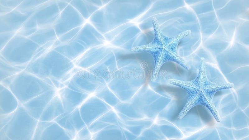 Starfish Duo in Clear Ocean Water. Neural Network AI Generated Stock Photo - Image of light ...