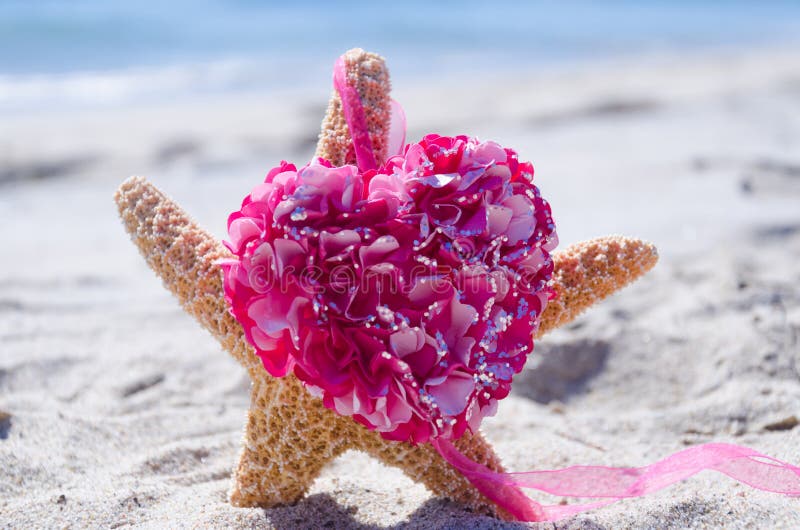 Starfish with Heart by the Ocean Stock Photo - Image of love, heart ...