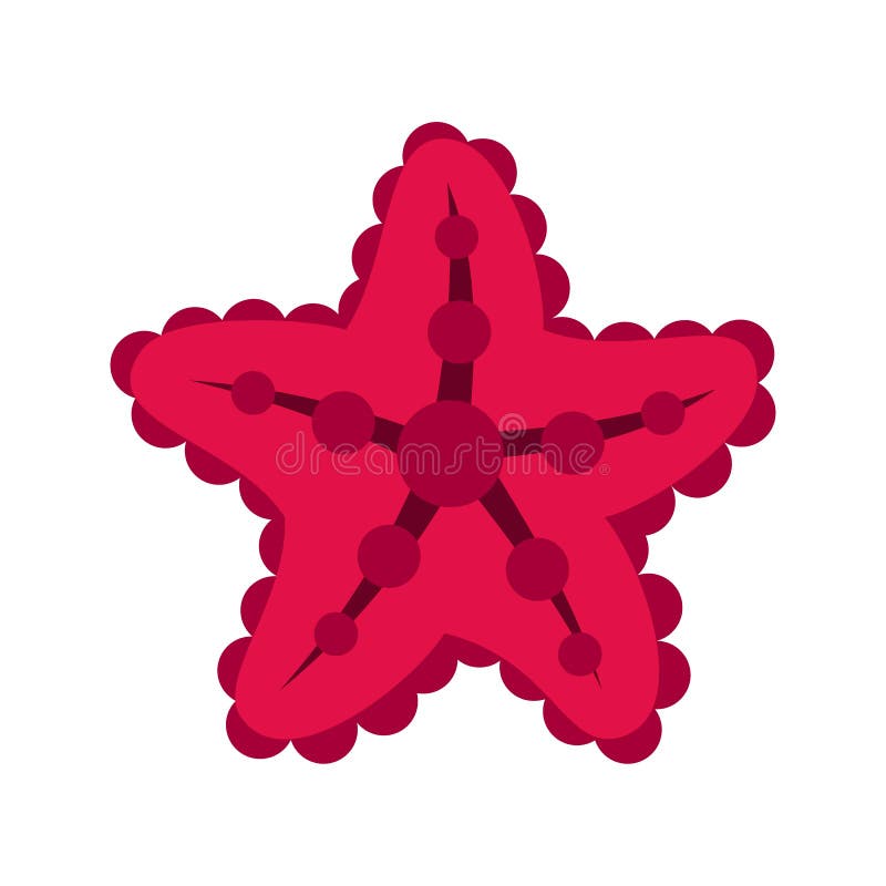 Starfish icon, flat style stock vector. Illustration of element - 87962474