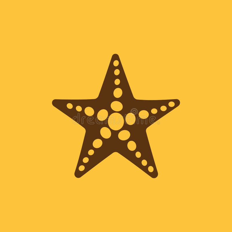 The Starfish Icon. Ocean Symbol. Flat Stock Illustration - Illustration ...