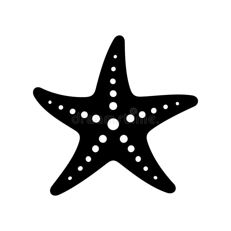 Starfish Icon for Sea Creature in Shallow Ocean Stock Vector ...
