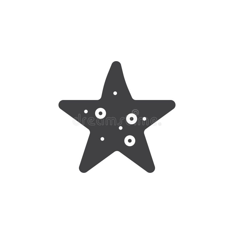 Starfish Icon Vector, Filled Flat Sign Stock Vector - Illustration of ...