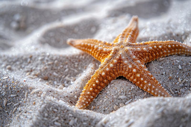 A Starfish Laying on a Sandy Beach, Perfect for Beach-themed Designs ...