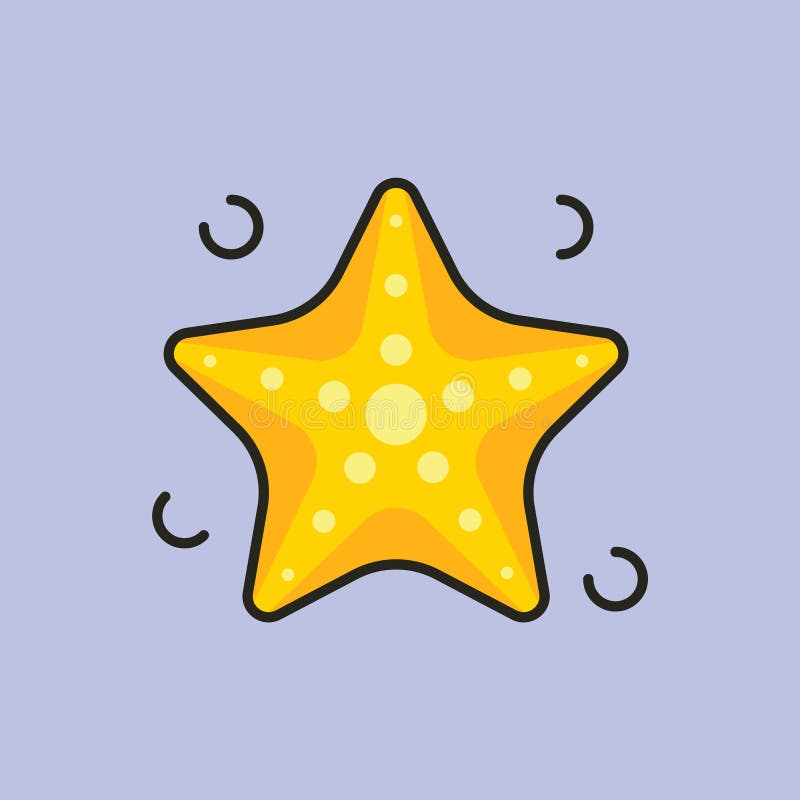 Starfish Logo Icon Vector Illustration Minimalist Design Stock Vector ...