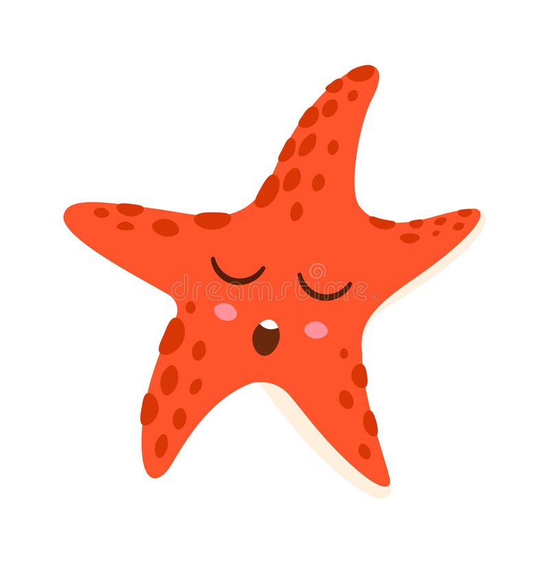 Starfish Sea Character stock vector. Illustration of octopus - 277933887