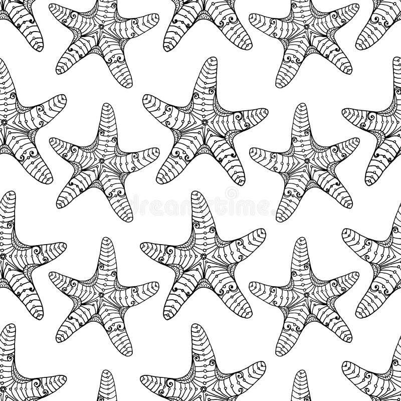 Starfish Zentangle Style Stock Illustrations – 118 Starfish Zentangle ...