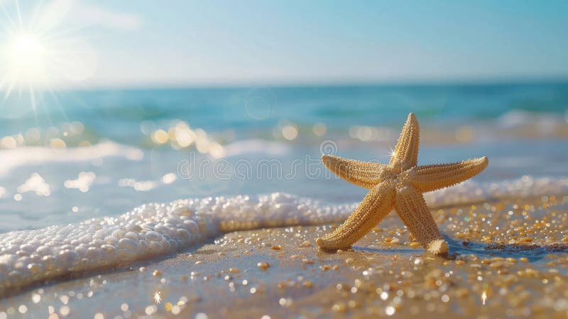 A Starfish Sitting on the Beach, Perfect for Summer-themed Designs ...