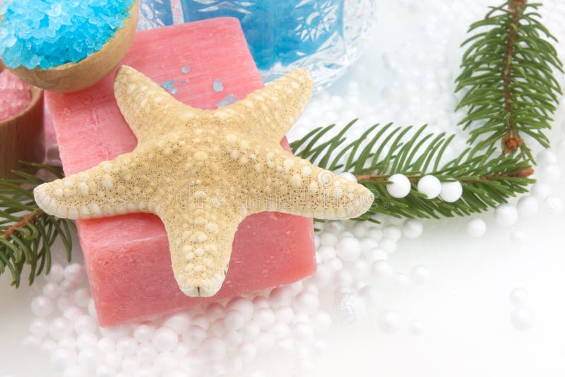 Starfish and Soap stock image. Image of cosmetic, minerals - 16872949