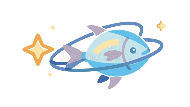 Starfish Spaceship. Ocean Planet Exploration, Vector Design Generative ...