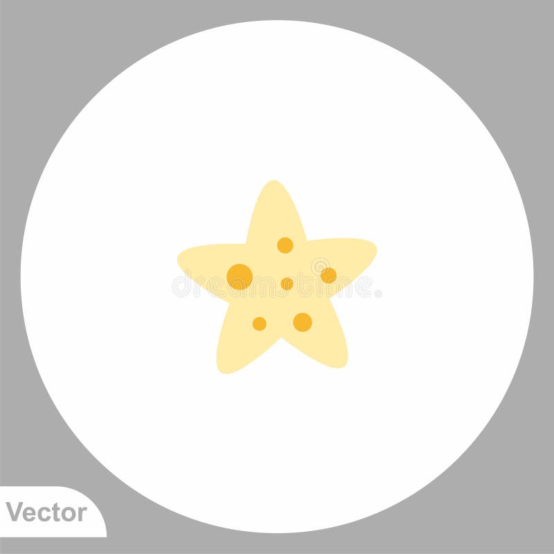 Starfish Vector Icon Sign Symbol Stock Vector - Illustration of ...