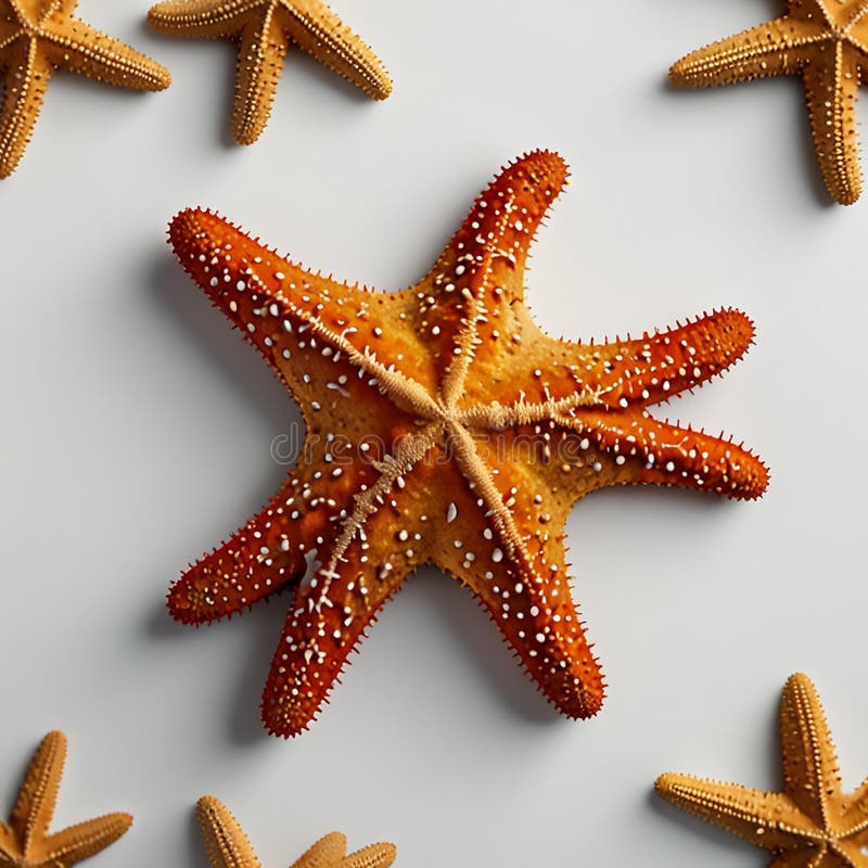 Starfish on a White Background Stock Illustration - Illustration of ...