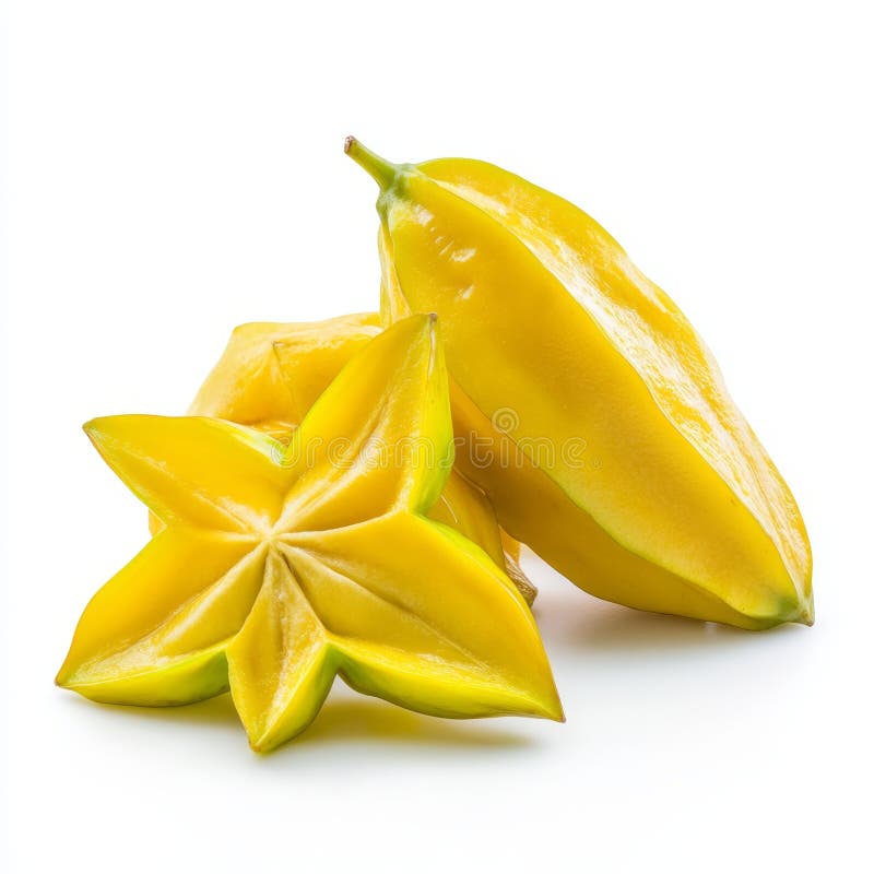 Starfruit Carambola Isolated on White Background Showcasing Its Unique ...