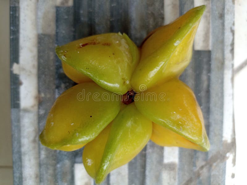 Starfruit Has a Unique Shape Like a Flower Stock Photo - Image of ...