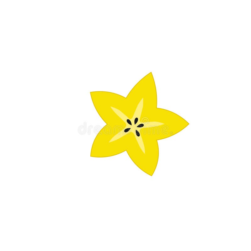 Starfruit Icon Design Template Vector Isolated Illustration Stock ...