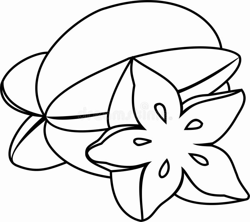 Free Star Fruit Coloring Pages Laptopezine Sketch Coloring Page