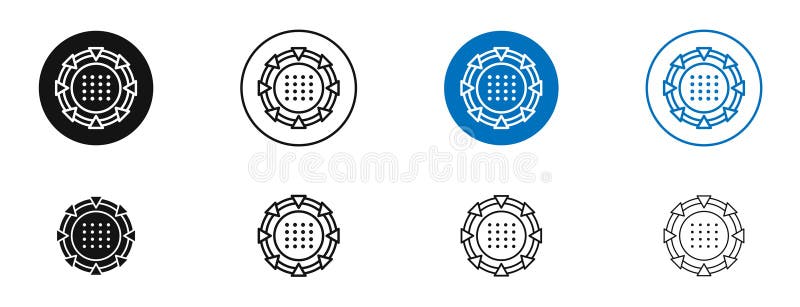 Stargate Thin Line Vector Icon Set Stock Illustration - Illustration of ...