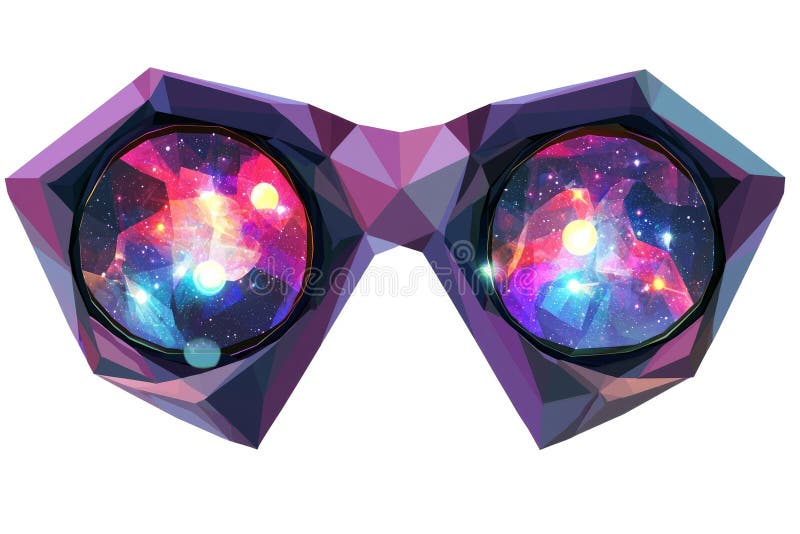 Stargazer with Glowing Patterns of Distant Galaxies Inside the Eyes ...