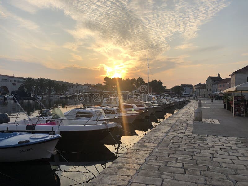 STARI GRAD, CROATIA - Aug 16, 2018: Stari Grad Riva Stock Image - Image ...