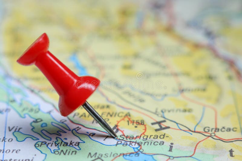 Starigrad Paklenica, Croatia Pin on Map Stock Image - Image of fishing ...