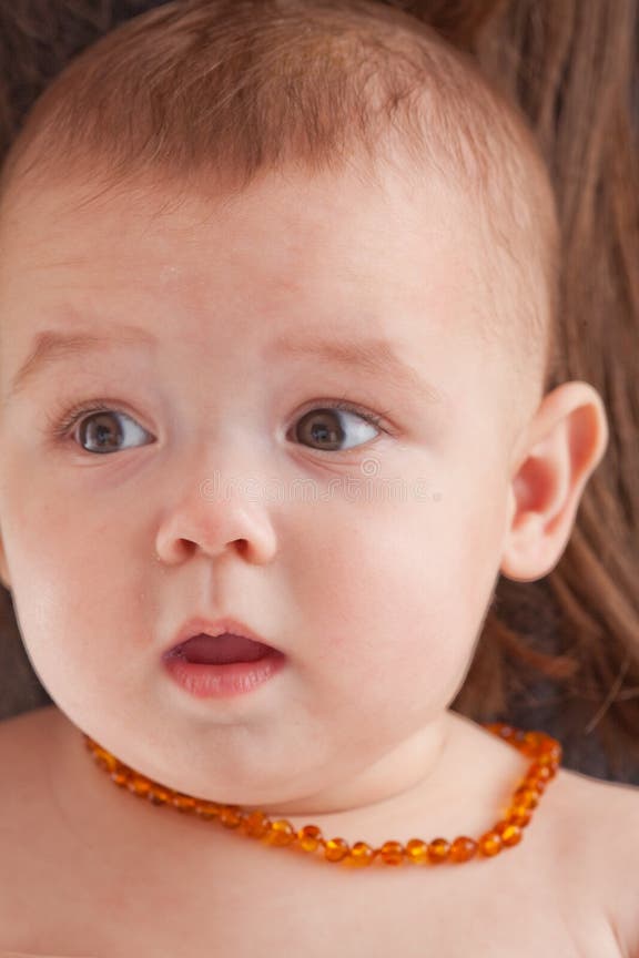 Staring baby stock image. Image of innocent, newborn - 12787347