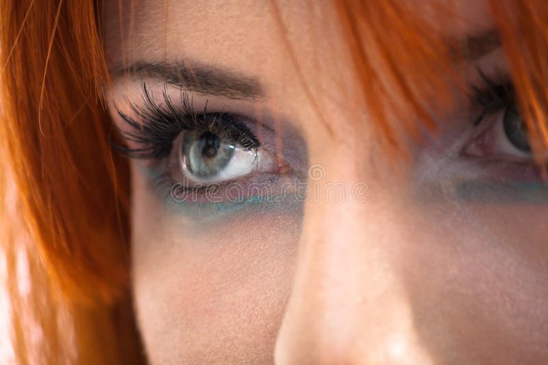 Staring eyes stock image. Image of closeup, hair, makeup - 28850573