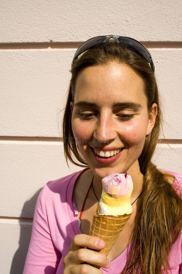 Staring at ice cream stock photo. Image of melt, cool, cone - 965914