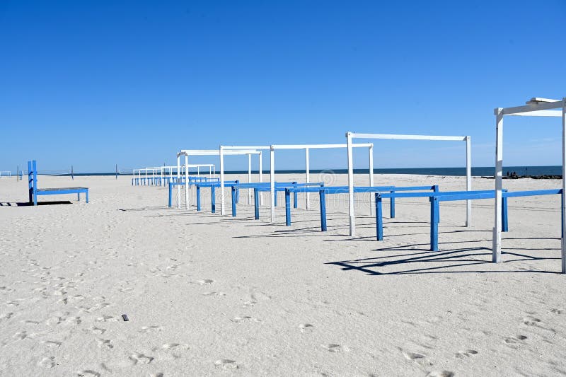 Beach Structures in the Sand Stock Photo - Image of soil, coast: 51372194