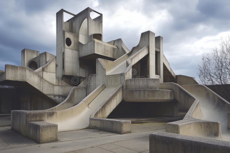 A Stark Brutalist Playground, Where Oversized Concrete Structures Serve ...